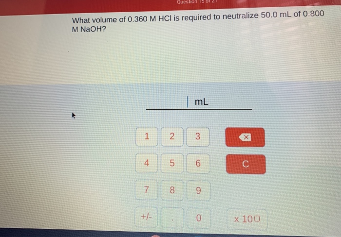 Solved -שחמטשט What volume of 0.360 M HCl is required to | Chegg.com