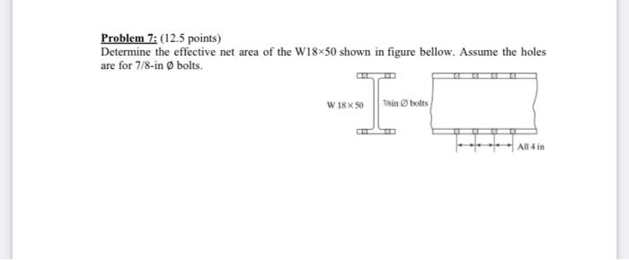 Solved Problem 7: (12.5 points) Determine the effective net | Chegg.com