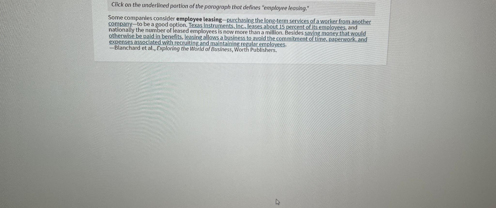 Solved Click on the underlined portion of the paragraph that | Chegg.com