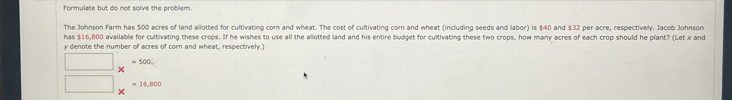 Solved Formulate but do not solve the problem. y ﻿denote the | Chegg.com