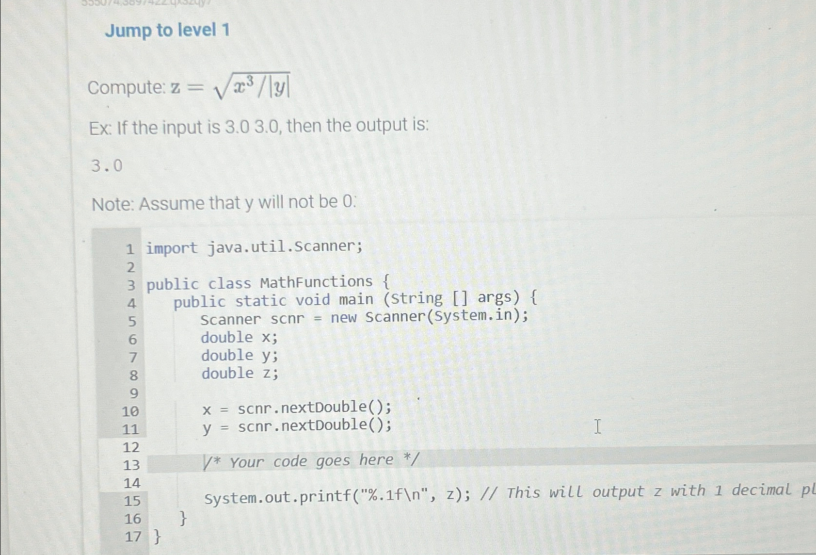 Solved Jump to level 1Compute: |)y||)Ex: If the input is | Chegg.com