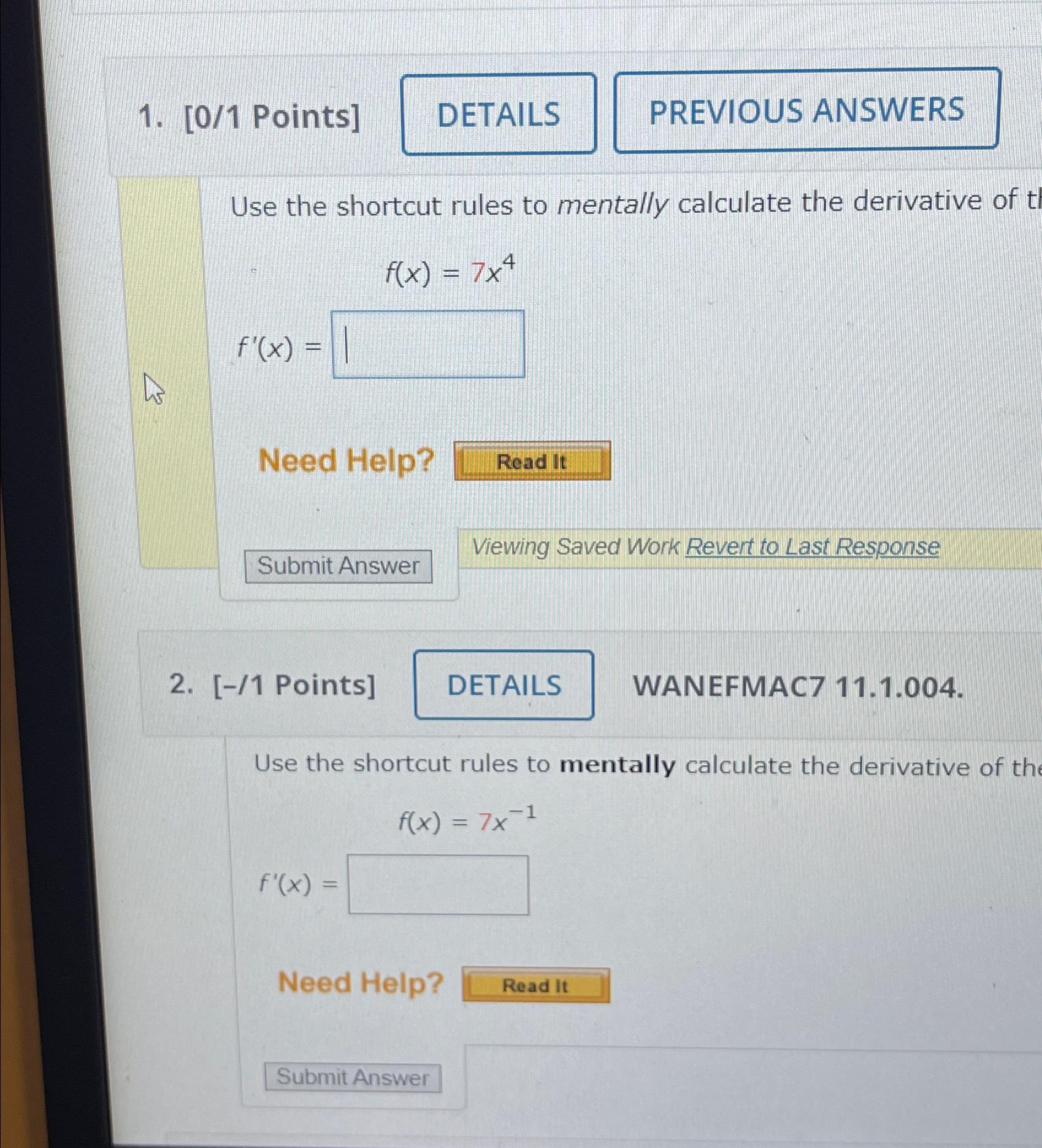 Solved Points]Use the shortcut rules to mentally calculate | Chegg.com