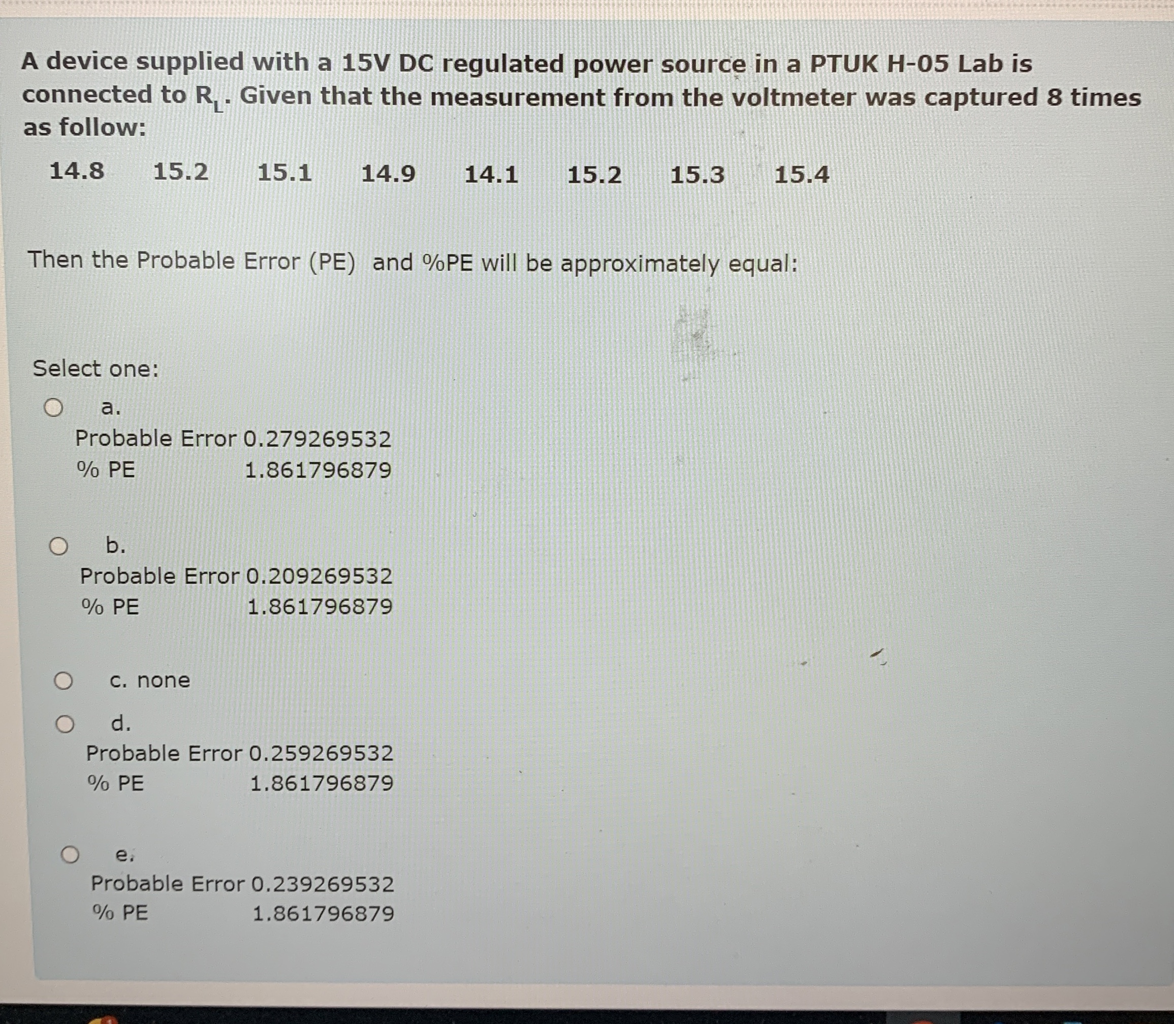Solved A device supplied with a 15V DC regulated power | Chegg.com