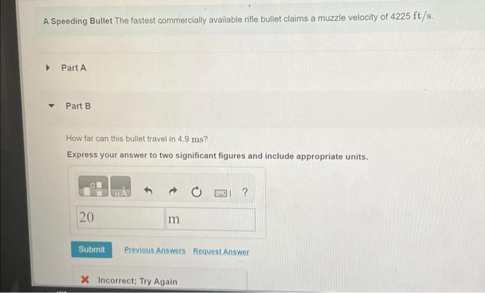 Solved A Speeding Bullet The fastest commercially available | Chegg.com