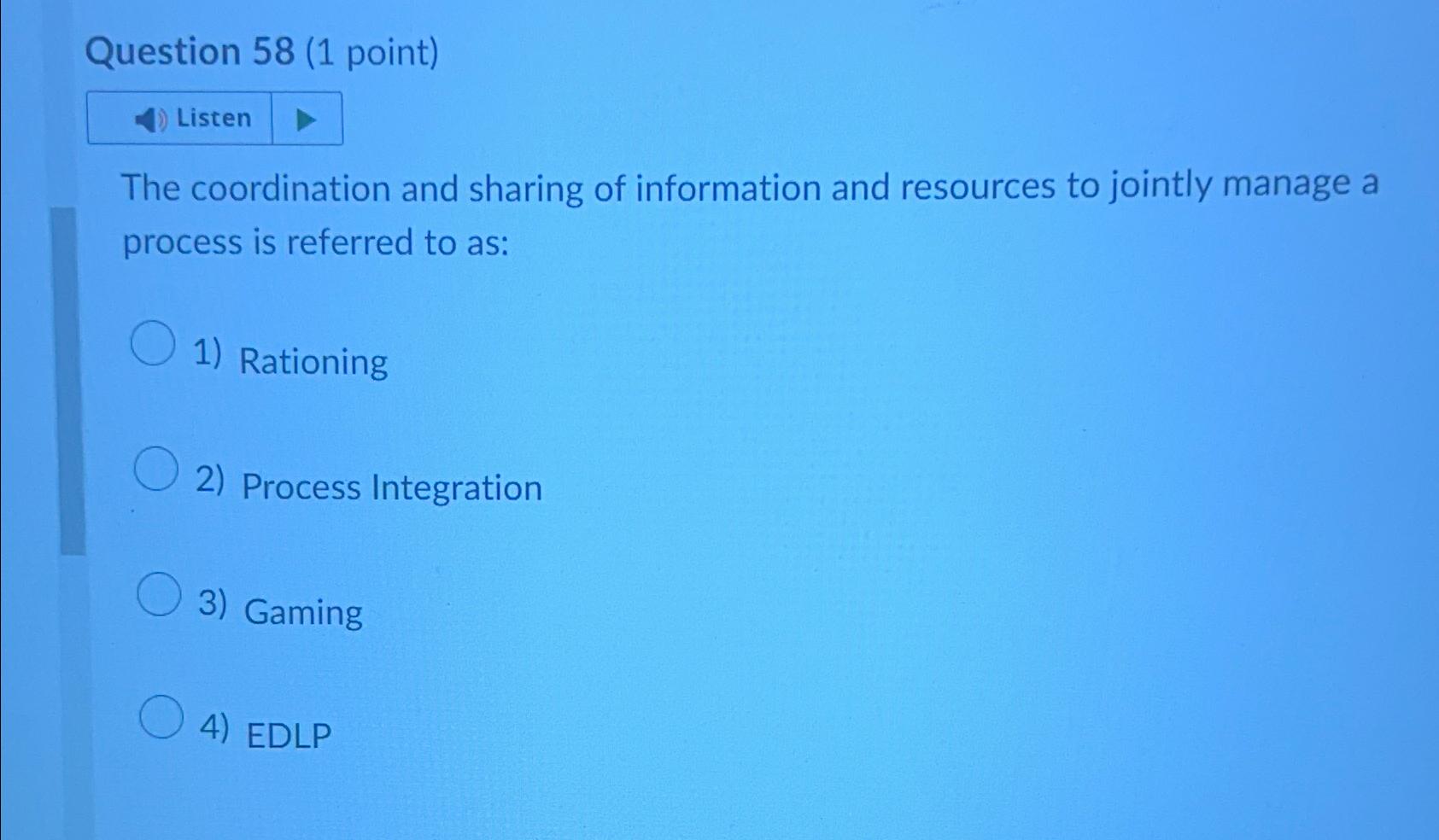 Solved Question 58 (1 ﻿point)ListenThe coordination and | Chegg.com