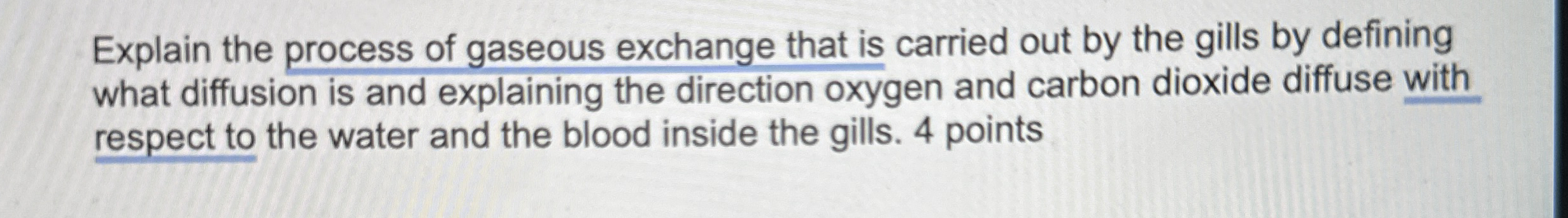 Solved Explain the process of gaseous exchange that is | Chegg.com