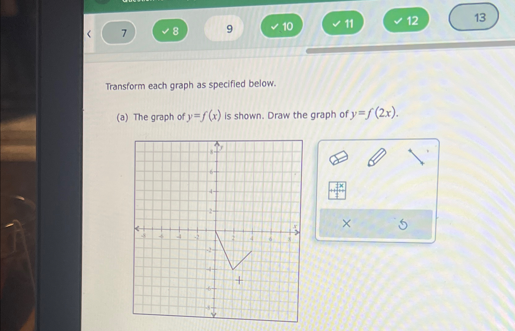 Solved 7913Transform each graph as specified below.(a) ﻿The | Chegg.com