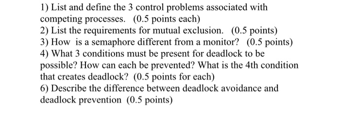 Solved 1) List and define the 3 control problems associated | Chegg.com
