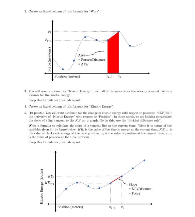 2. Create an Excel column of this formula for "Work". | Chegg.com