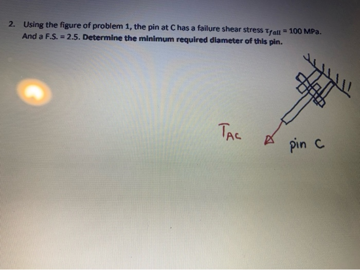 Solved 2. Using the figure of problem 1, the pin at C has a | Chegg.com