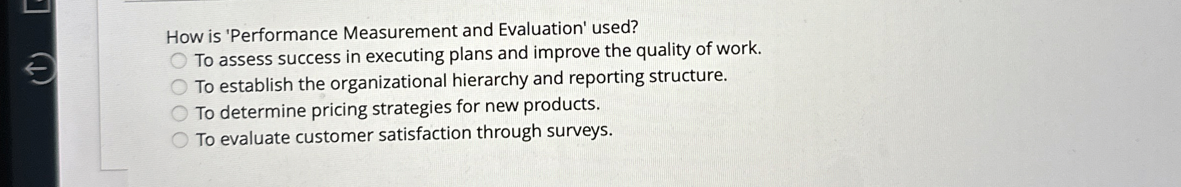 Solved How is 'Performance Measurement and Evaluation' | Chegg.com