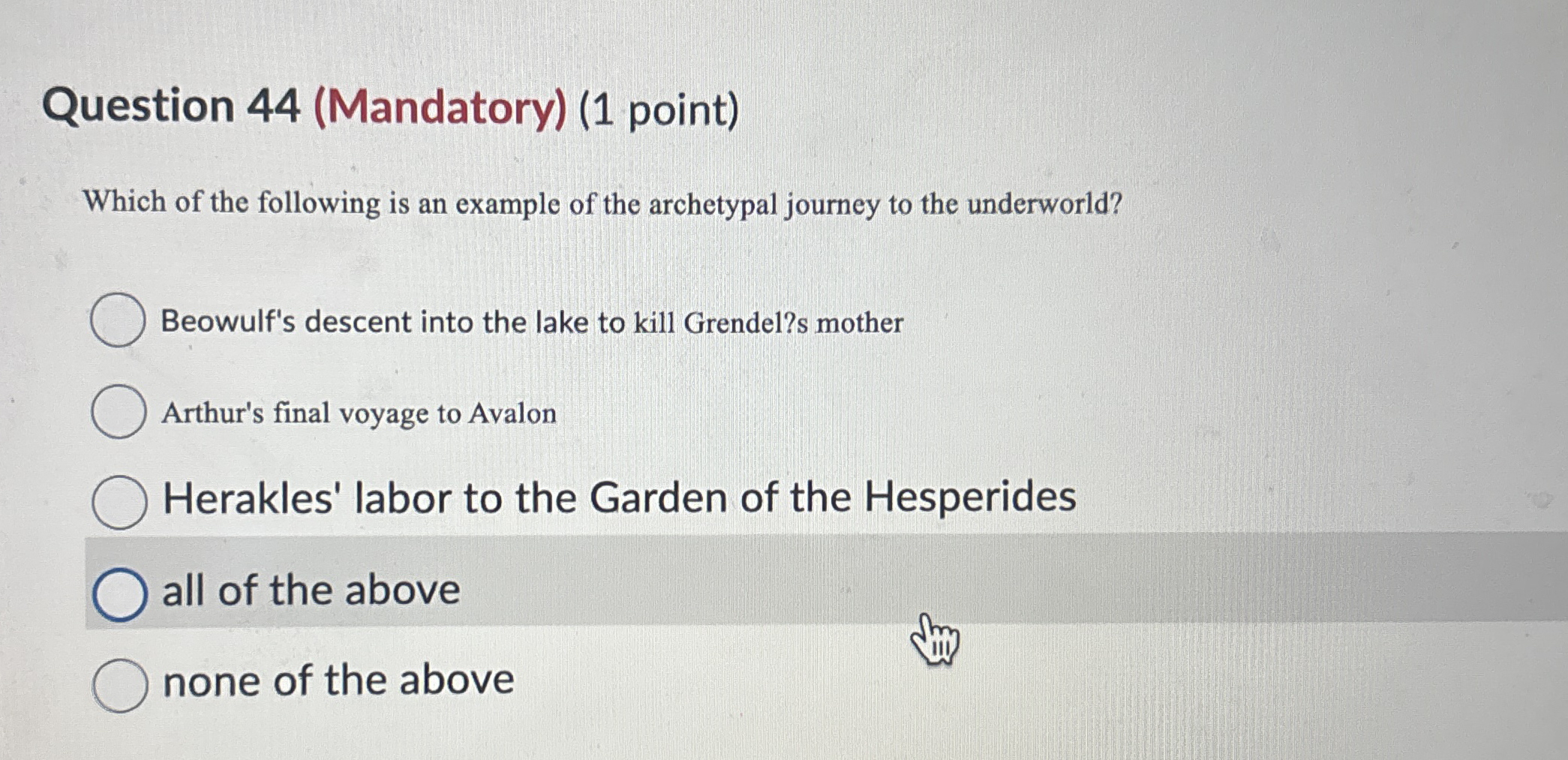 [solved] Question 44 Mandatory 1 Point Which Of The Fol