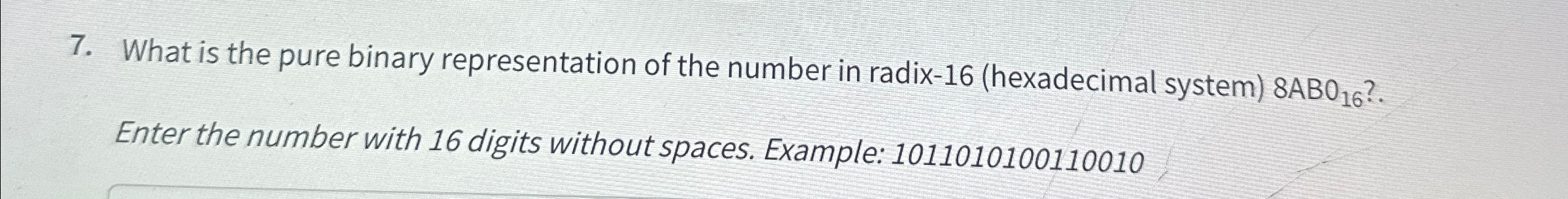 Solved What is the pure binary representation of the number | Chegg.com