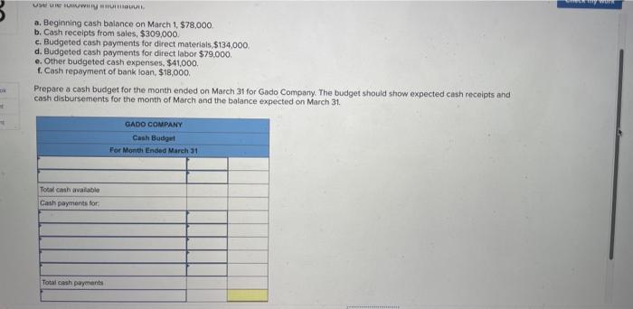 Solved Santos Co Is Preparing A Cash Budget For February Chegg