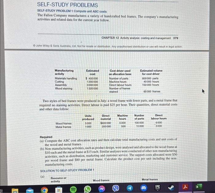 Solved SELF-STUDY PROBLEMS SELF-STUDY PROBLEM 1 Compute unit | Chegg.com
