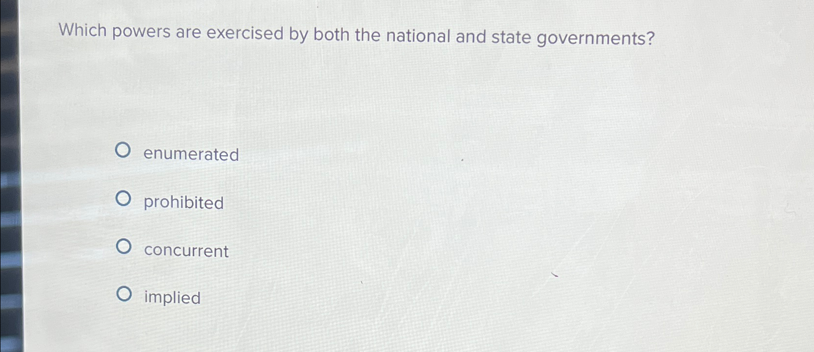Solved Which powers are exercised by both the national and | Chegg.com