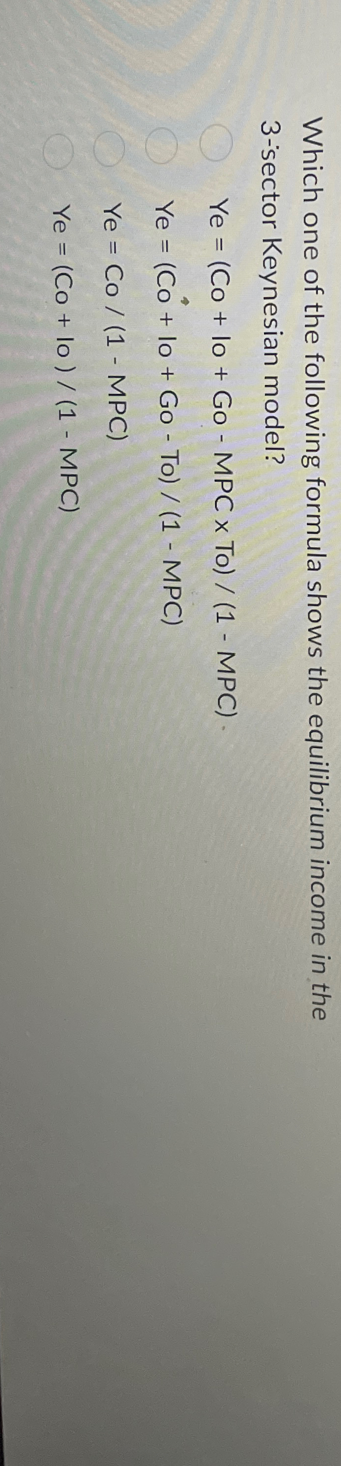Solved Which one of the following formula shows the | Chegg.com