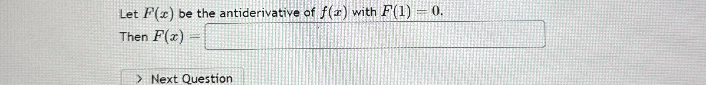 Solved Let F(x) ﻿be the antiderivative of f(x) ﻿with | Chegg.com
