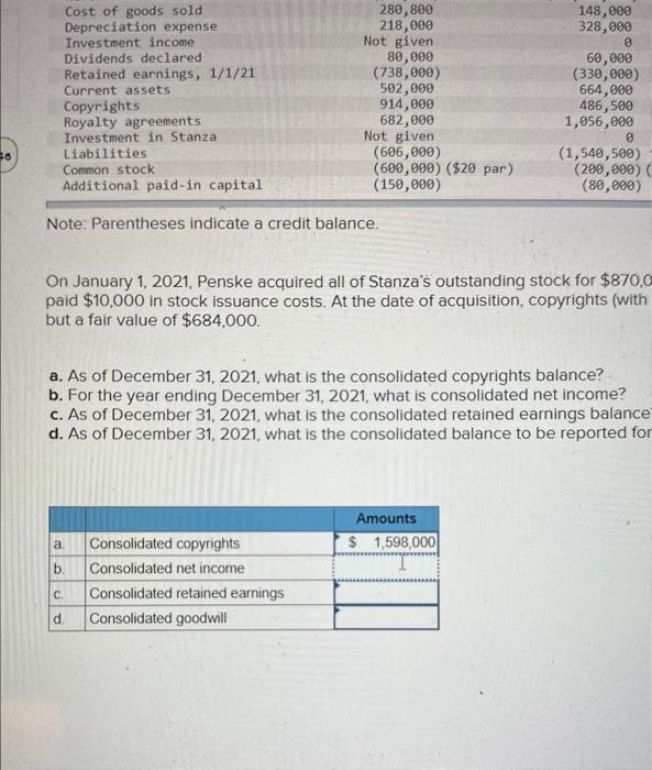 Solved Problem 3-23 (Algo) (LO 3-1, 3-4) The following are | Chegg.com