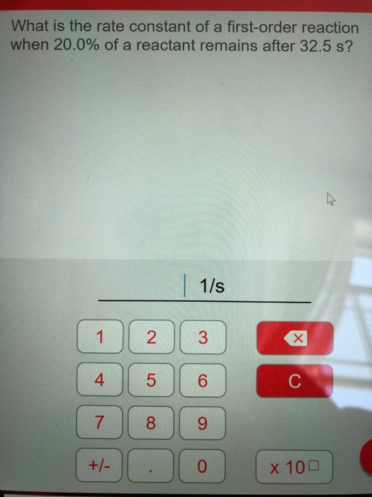 Solved What is the rate constant of a first-order reaction | Chegg.com