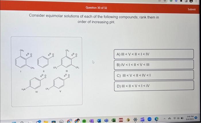 Solved Consider equimolar solutions of each of the following | Chegg.com