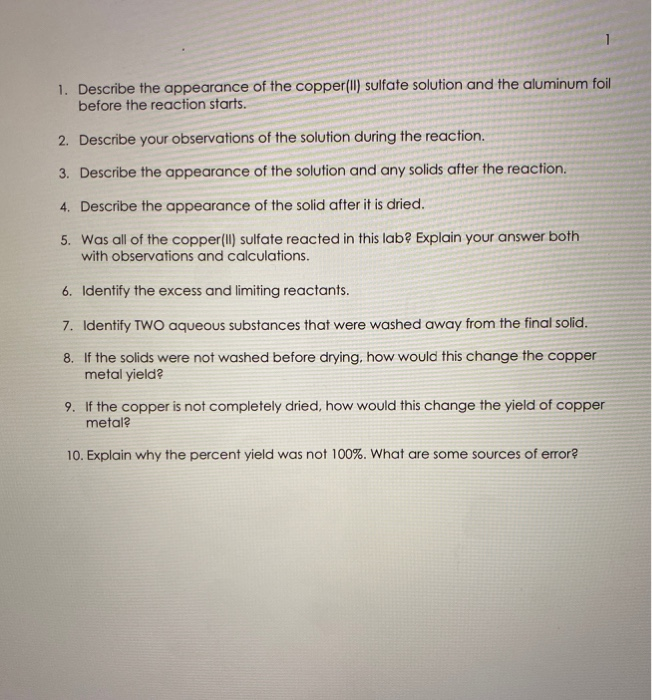 Solved Single Replacement Reaction Stoichiometry Data Table | Chegg.com