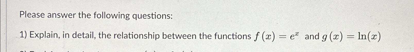 Solved Please answer the following questions:Explain, in | Chegg.com