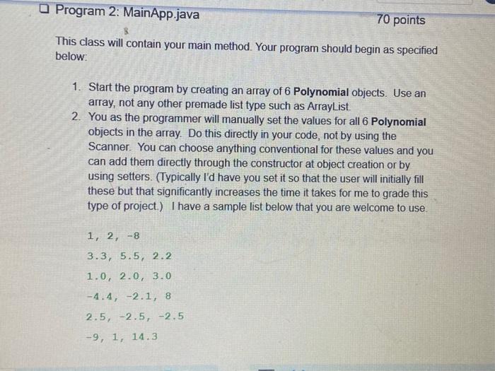 Solved This is in Java. this is a polynomial storage and | Chegg.com