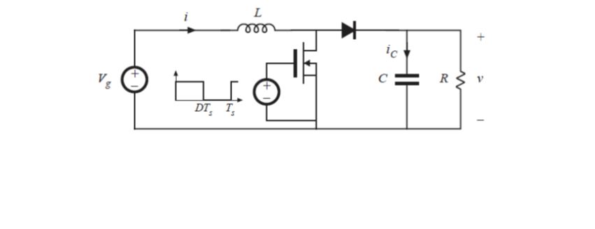 Solved 1. ﻿For the Boost converter in the figure:a Derive | Chegg.com