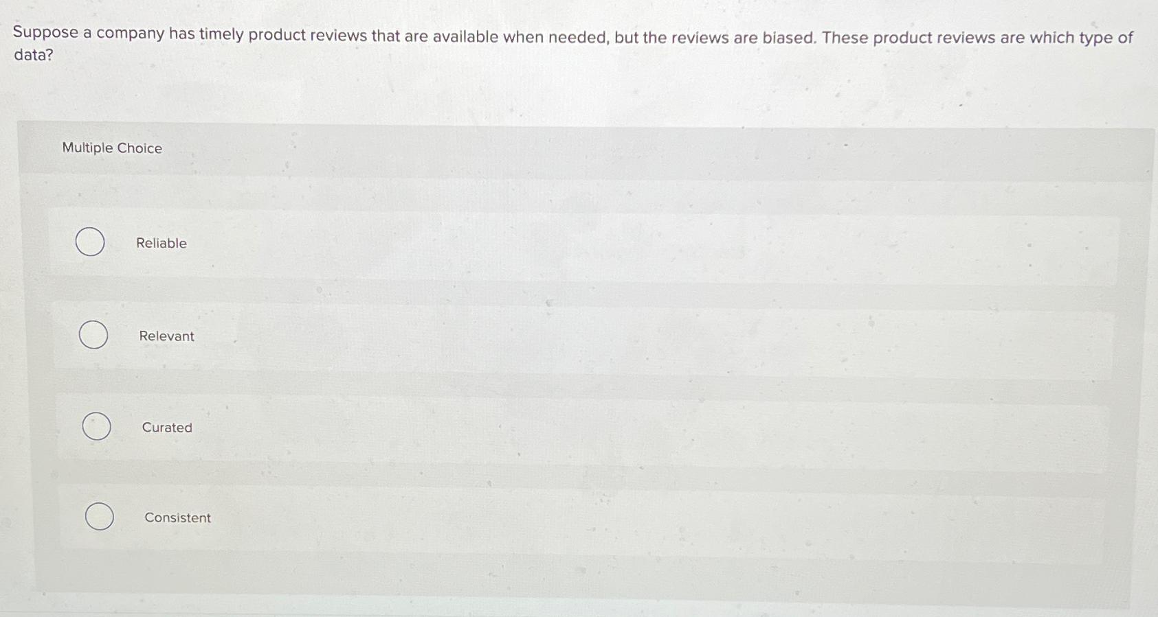 Solved Suppose a company has timely product reviews that are | Chegg.com