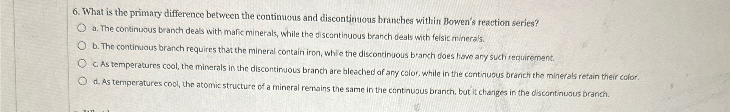Solved What is the primary difference between the continuous | Chegg.com