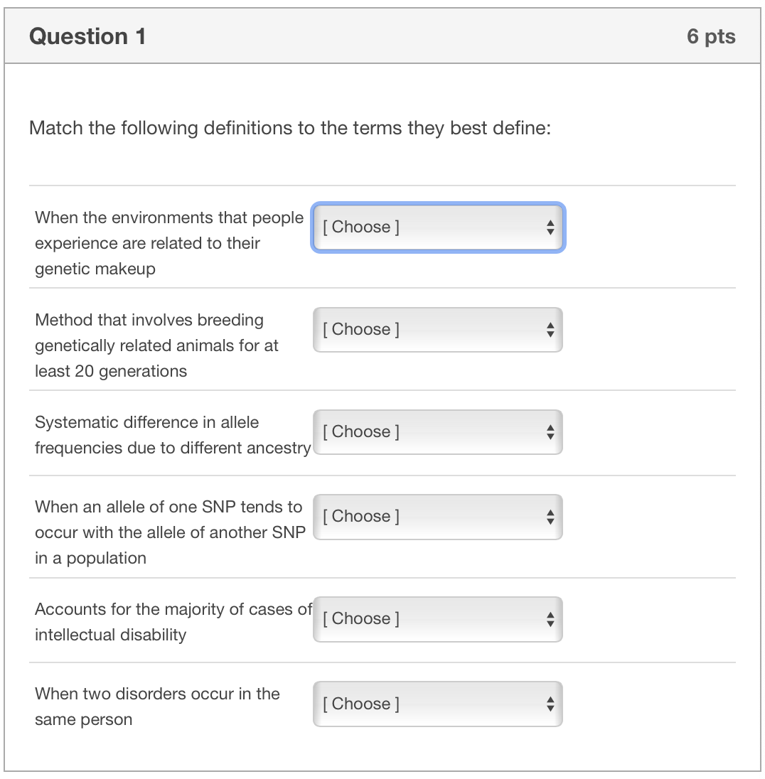 Solved Match the following definitions to the terms they | Chegg.com