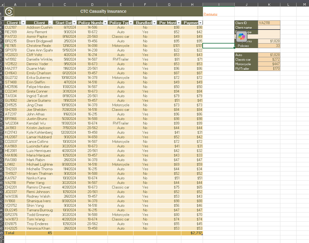 1. ﻿Alex has created an area in the range J3:K8 | Chegg.com
