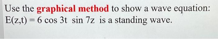 Solved Use the graphical method to show a wave equation: | Chegg.com