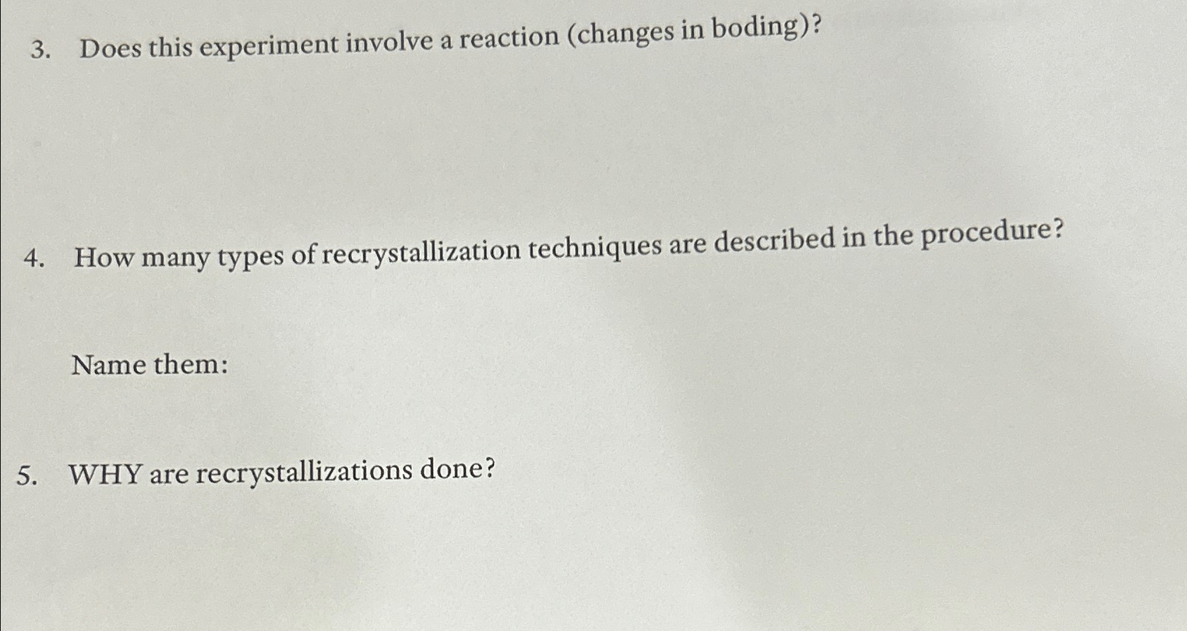 Does this experiment involve a reaction (changes in | Chegg.com