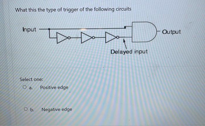 Solved What this the type of trigger of the following | Chegg.com