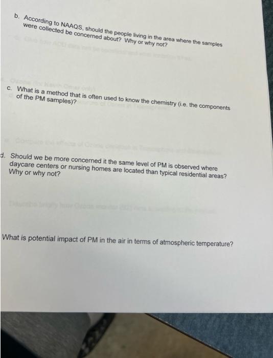 Solved b. Describe chemical composition of PMs typically | Chegg.com