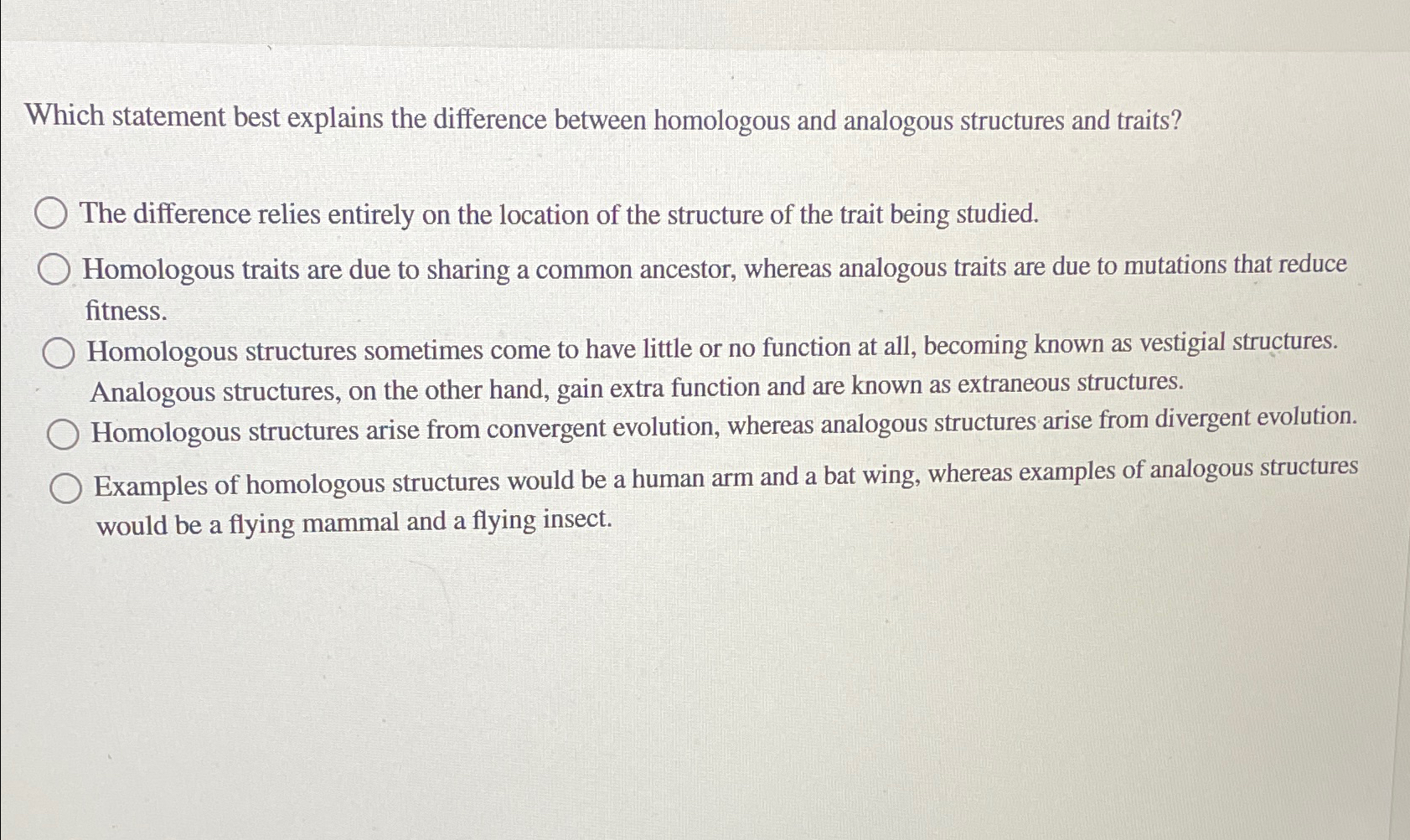 Solved Which statement best explains the difference between | Chegg.com