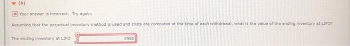 Solved Exercise 8-10 a-c (Part Level Submission) Inventory | Chegg.com