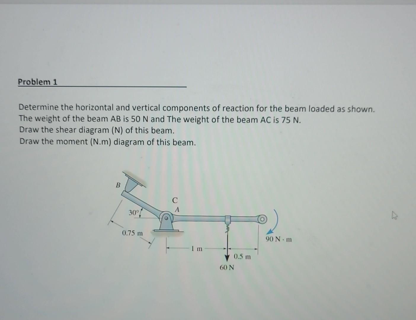 Solved Determine the horizontal and vertical components of | Chegg.com