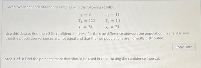 Solved Find the point estimate that should be used in | Chegg.com