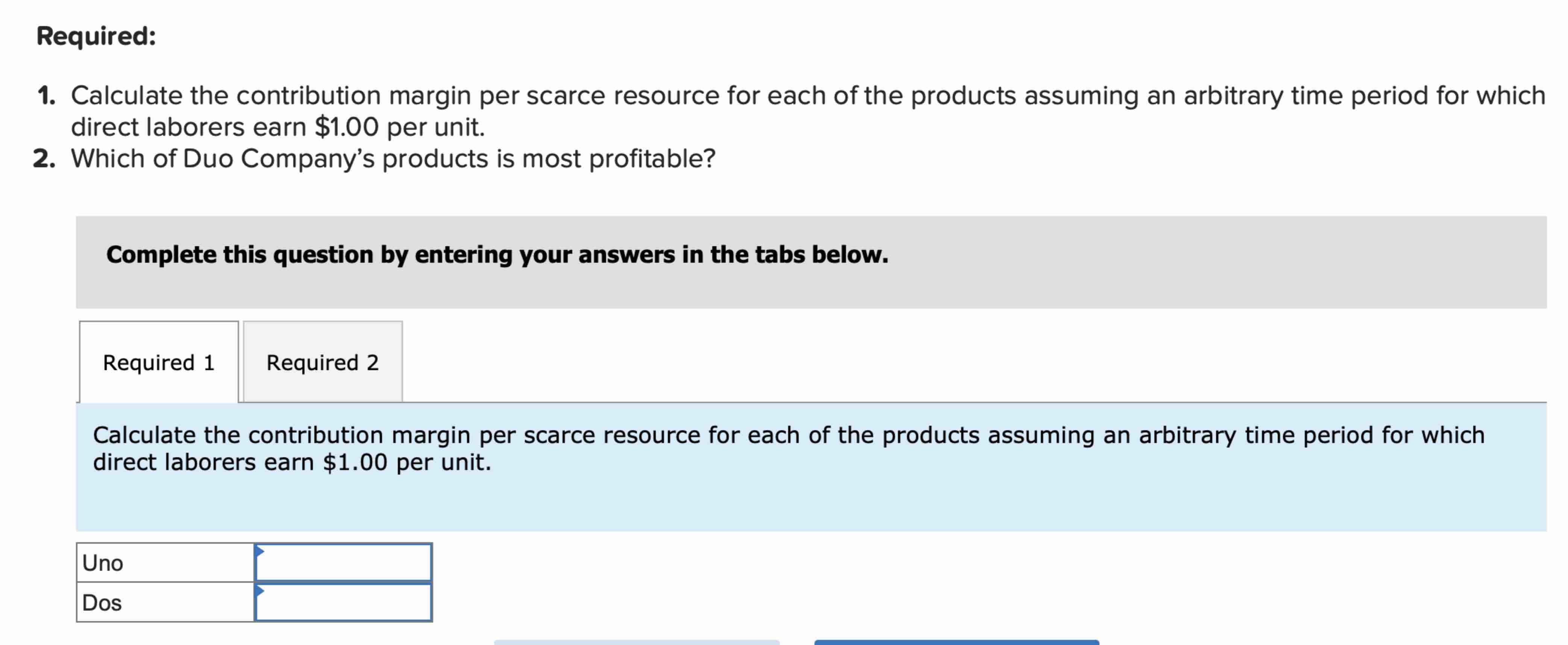 Solved Required: 1. ﻿Calculate the contribution margin per | Chegg.com