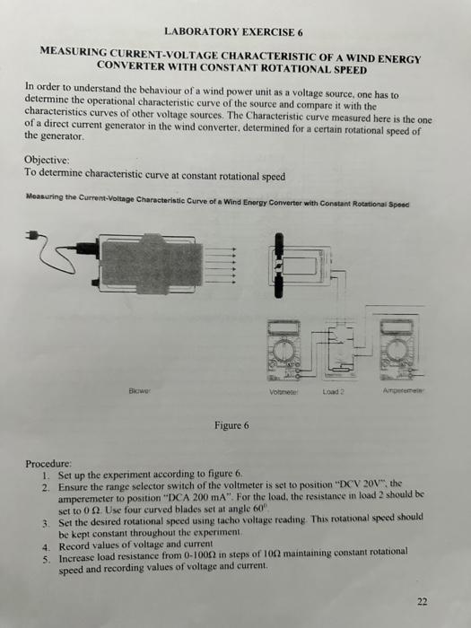 Solved LABORATORY EXERCISE 6 MEASURING CURRENT-VOLTAGE | Chegg.com