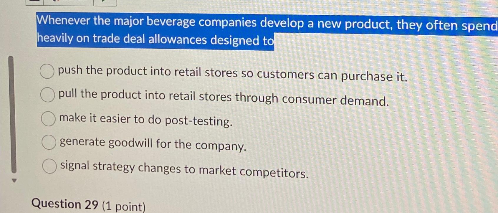 Solved Whenever the major beverage companies develop a new | Chegg.com