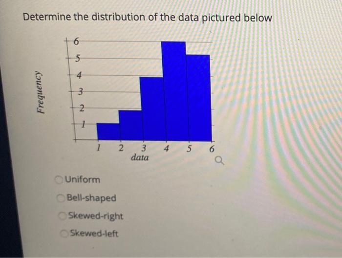Solved Determine the distribution of the data pictured below | Chegg.com