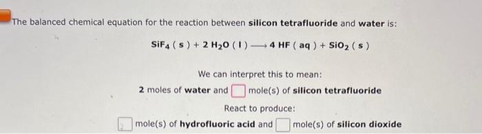 Solved Interpret the following equation for a chemical | Chegg.com