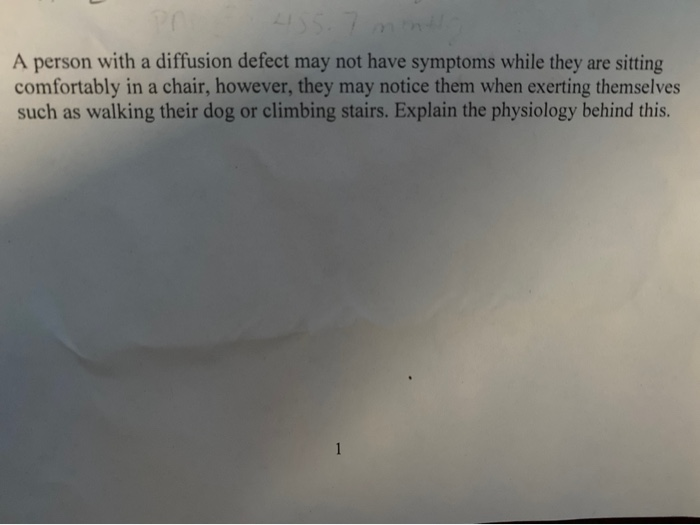 Solved A A person with a diffusion defect may not have | Chegg.com