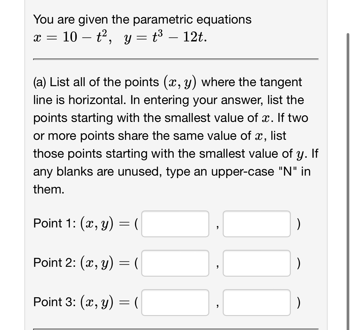 Solved You are given the parametric | Chegg.com