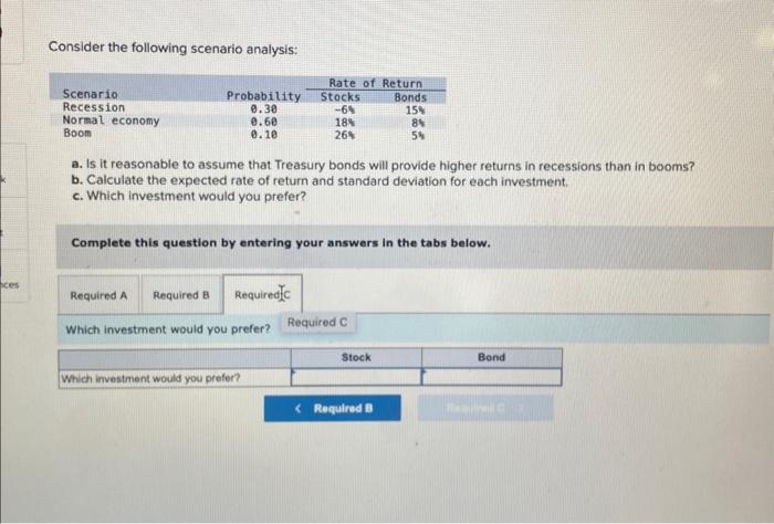 Solved Consider the following scenario analysis: a. Is it | Chegg.com