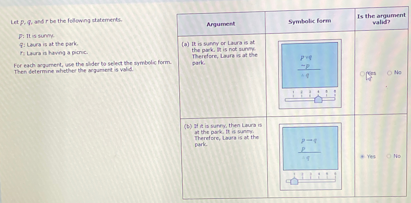 Solved Let p,q, ﻿and r ﻿be the following statements.p ﻿: It | Chegg.com